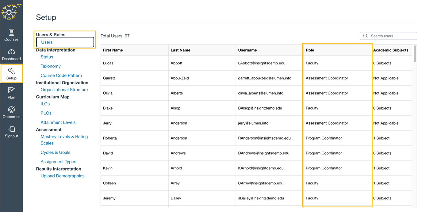 How do I change or update a User Role?