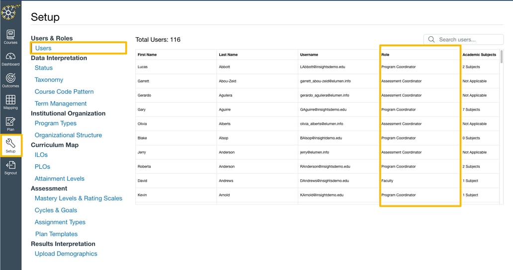 How do I change or update a User Role?